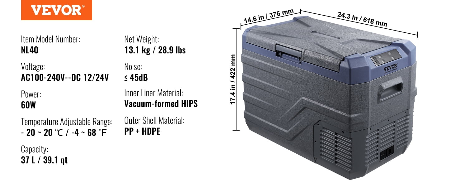 8L to 75L Car Refrigerator Fridge Portable Icebox Single&Dual Zone w ...