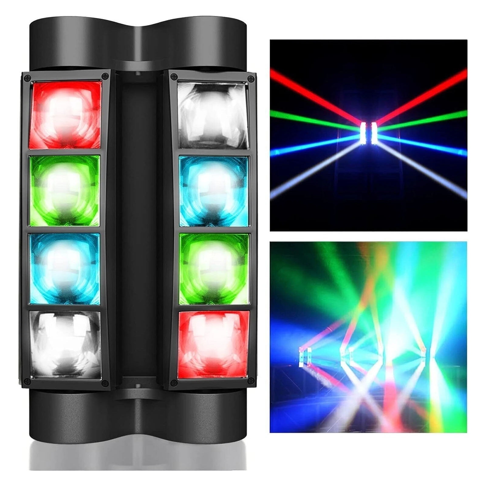 8LED RGBW Spider Beam Moving Head Stage Light DMX512 Sound Activated ...