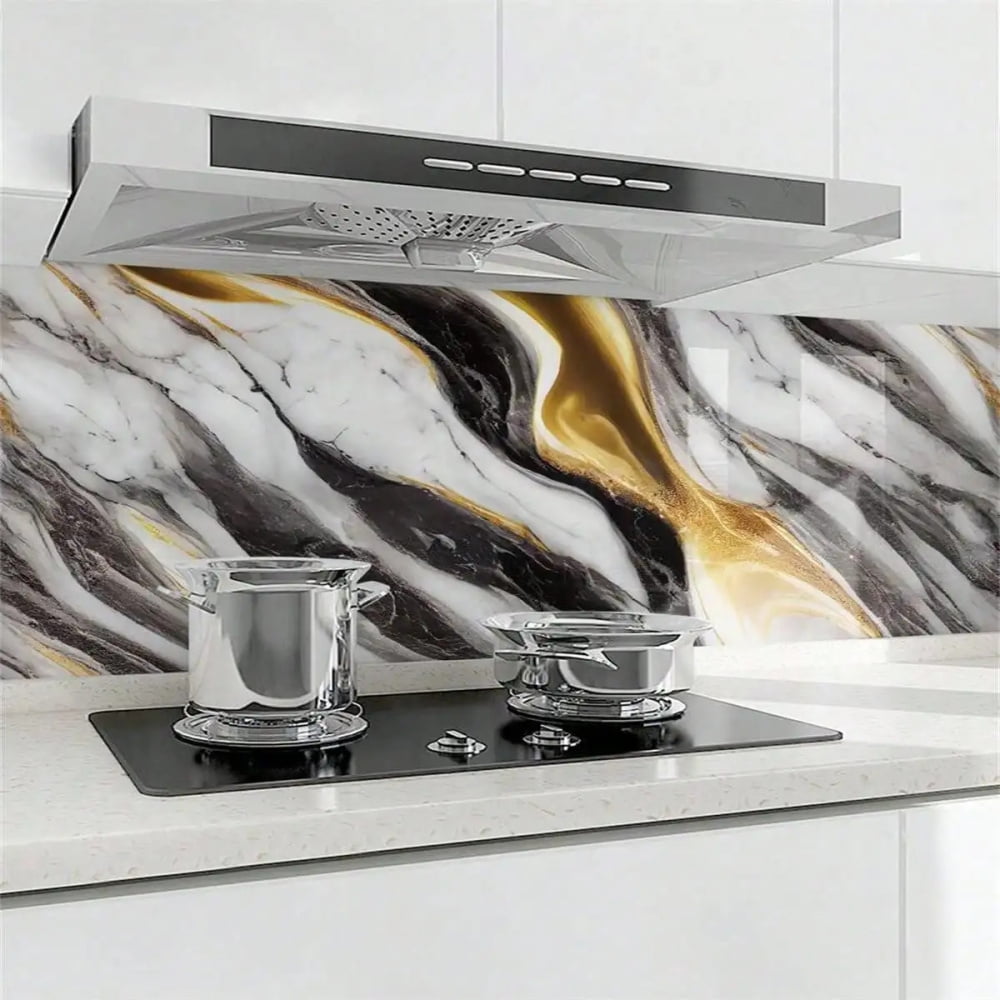 8M Marble Decor Stickers for Kitchen Cabinet Countertop Renovation Self ...
