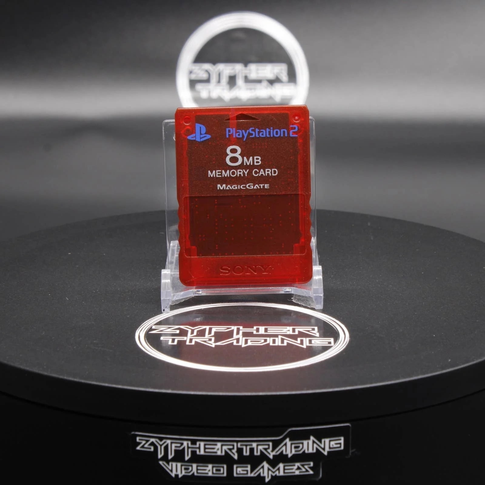 Restored 8MB Memory Card Translucent Red OEM SCPH-10020 Sony ...