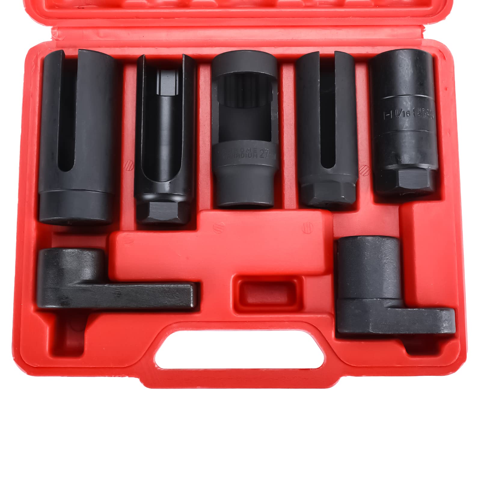8MILELAKE 7pcs O2 Oxygen Sensor Socket Set 7/8", Oil Pressure Sending Unit Master Sensor Socket ...