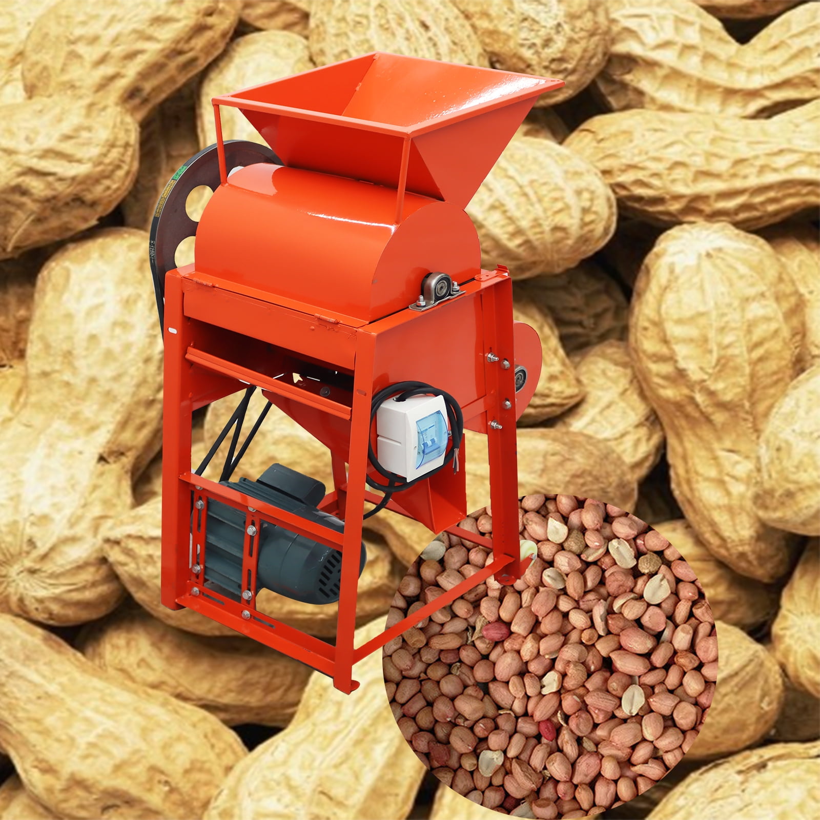 8MM+10MM Screen Mesh Peanut Sheller Huller Machine Air Switch Voltage ...