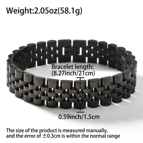 8MM 12MM 15MM Vintage Stainless Steel Bracelet for Women Men Gold ...