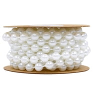 BalsaCircle 100 feet White Artificial Pearls String Beads Garland Roll ...