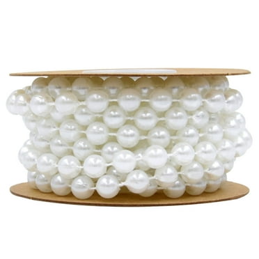 BalsaCircle 100 feet Rose Gold Artificial Pearls String Beads Garland ...