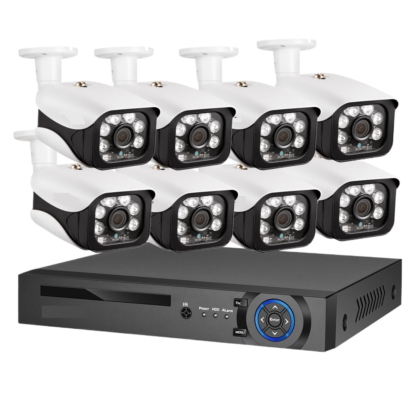 8MP Security Camera System 4K POE NVR Outdoor Video Surveillance Kit ...