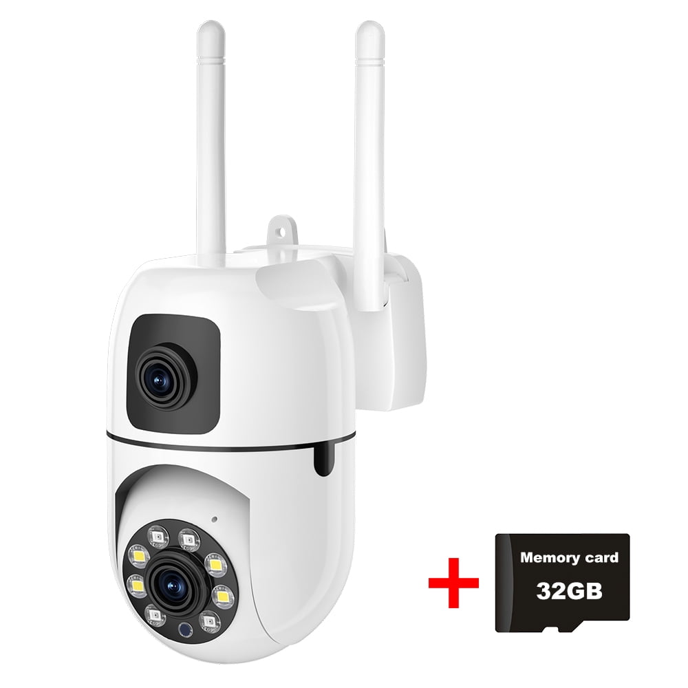8MP Security Surveillance IP Camera Dual Lens Dual Screen WIFI Cam ...