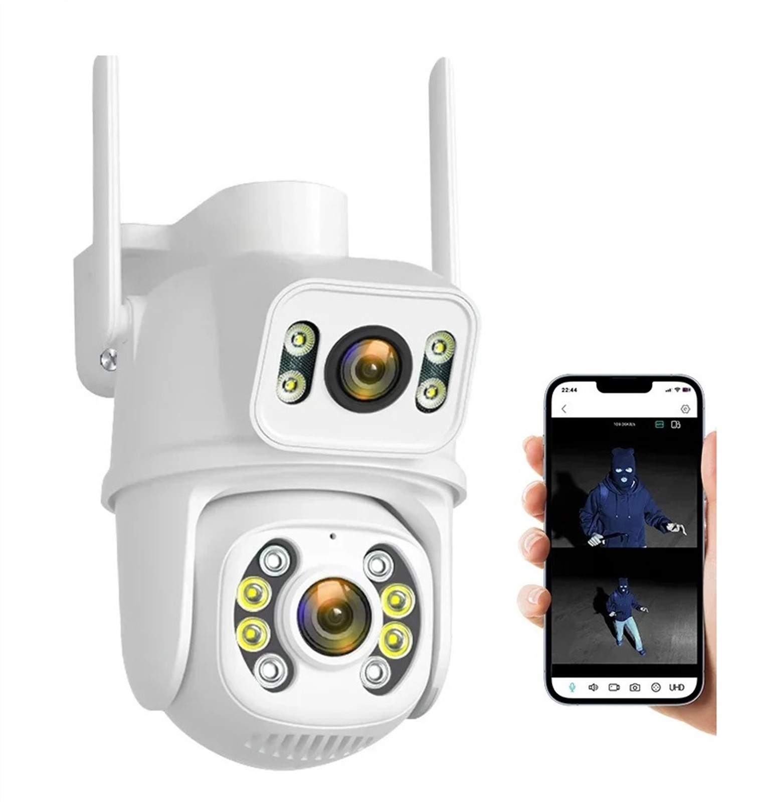 8MP Wireless Surveillance Camera 6MP Human Detect Color Night Vision ...