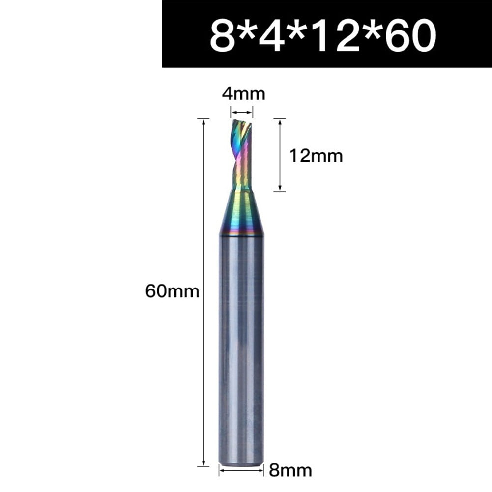 8mm Cnc Spiral Single Flute Solid Tungsten Carbide End Mill Milling ...