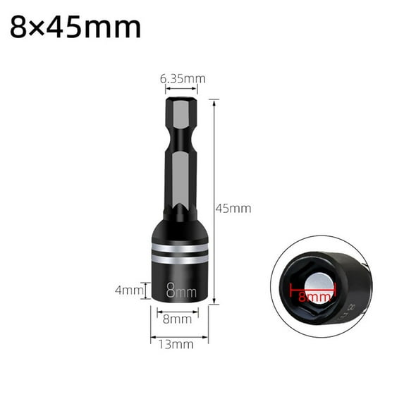 8mm Deep Air Impacts Socket Magnetic For Torque Wrench Auto Repair ...