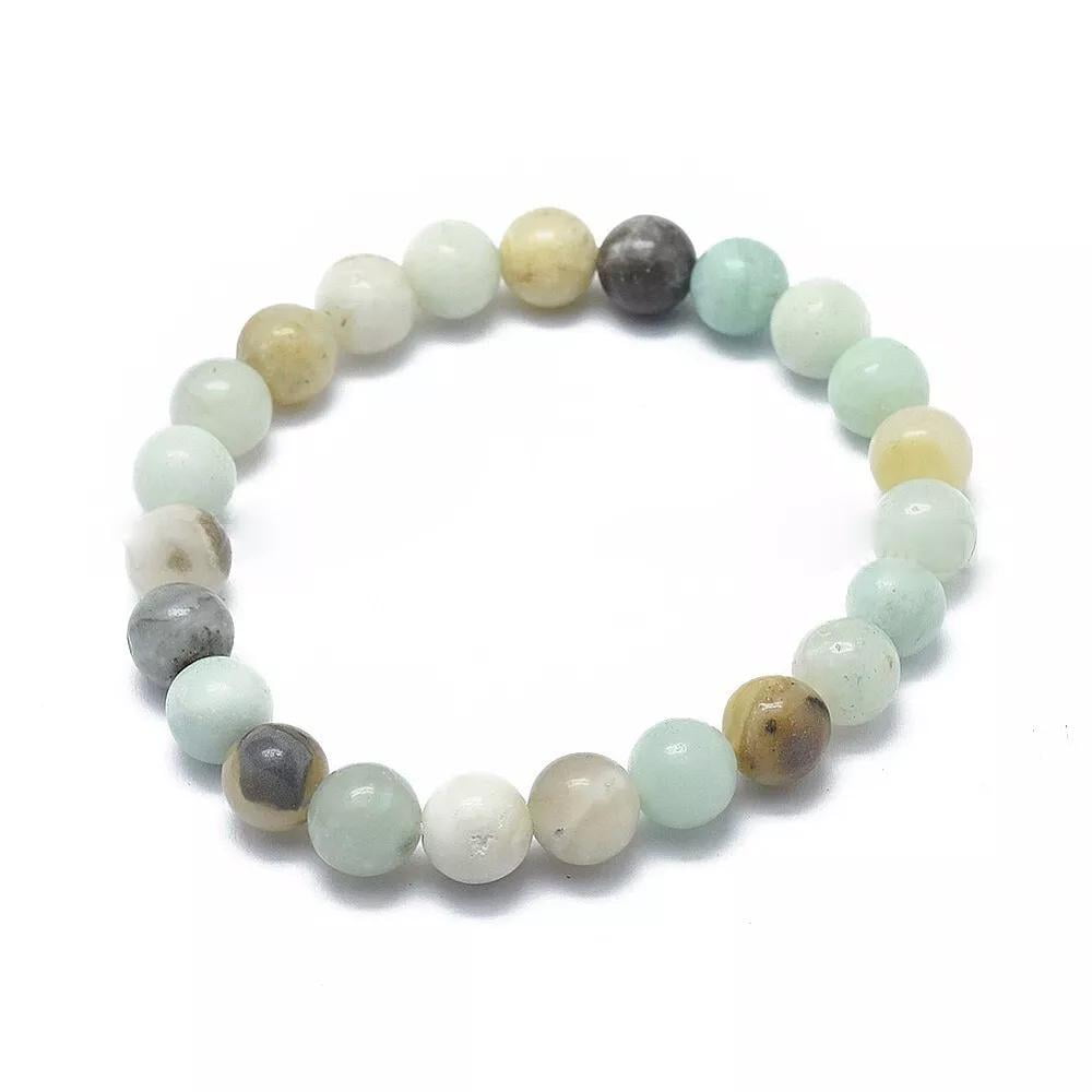 8Mm Stretchy Stone Bracelets Assorted Natural Gemstone Beads Healing ...