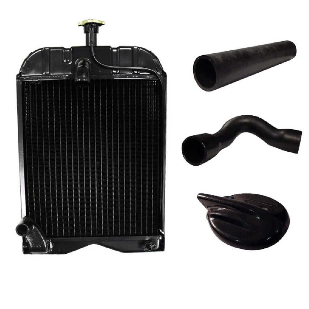RAParts 8N8005 Radiator w/ Styled Cap & Upper Lower Hose Kit Fits Ford ...