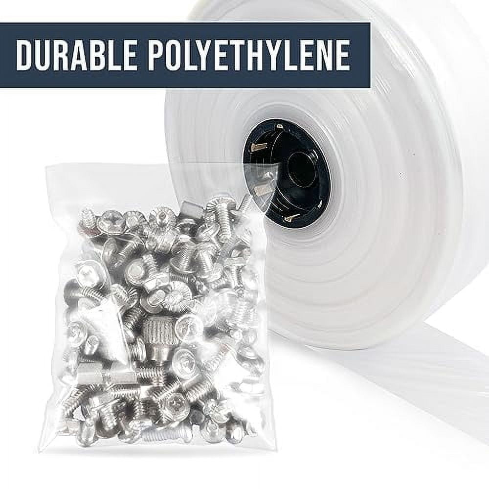 8NET 2 Mil, 10" x 2150' Clear Plastic Poly Tubing Roll, FDA USDA ...