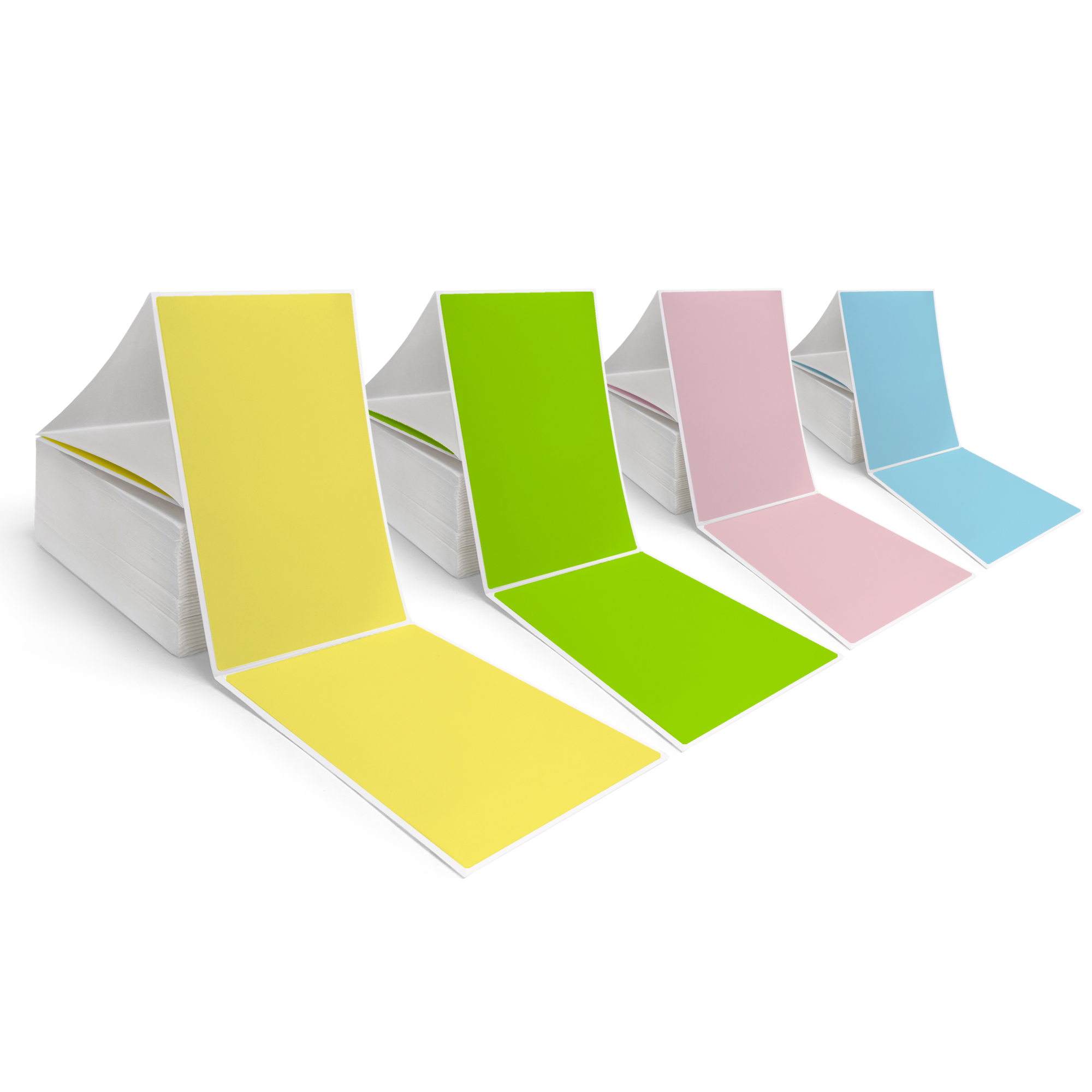 8NET 4 x 6" Assorted Colors (Blue/Green/Pink/Yellow) Fanfold Direct ...