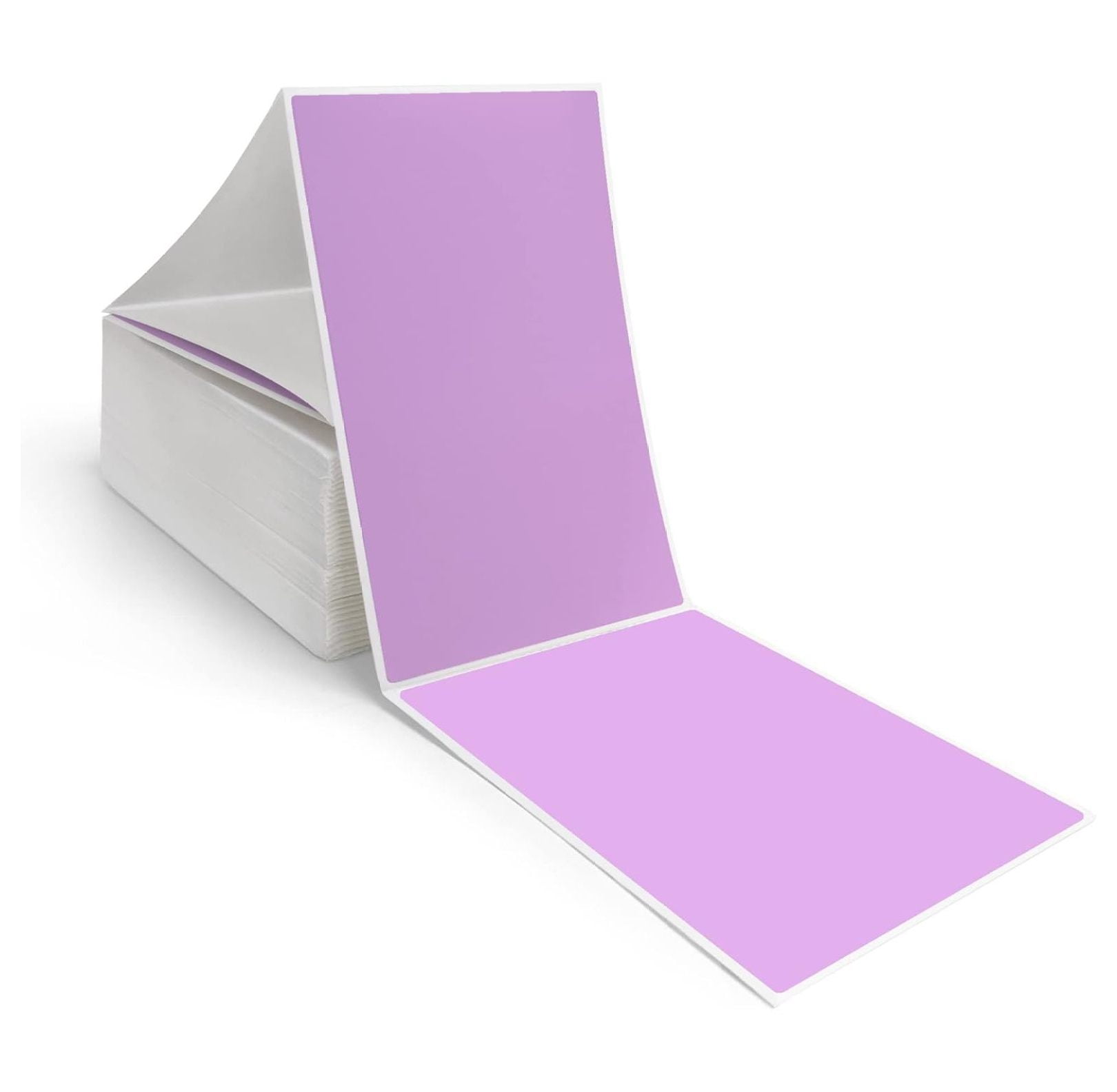 8NET 4 x 6" Purple Fanfold Direct Thermal Mailing Shipping Labels Self ...
