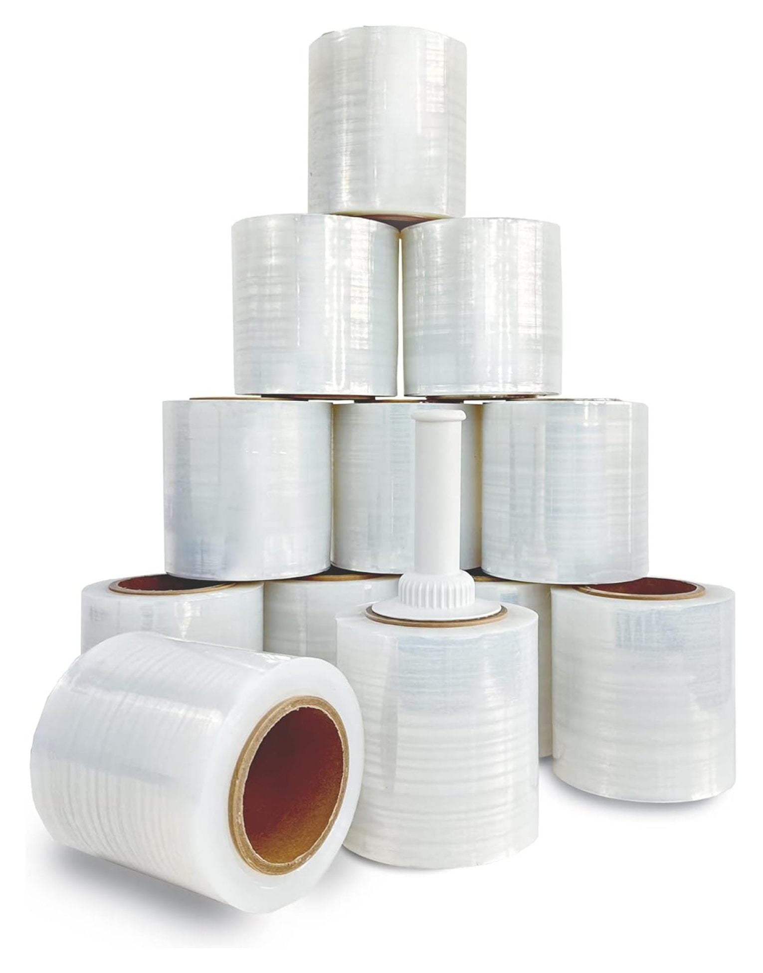 8NET 5" x 1000' 80 Gauge Mini Stretch Wrap Roll with Handle, 12 Rolls ...