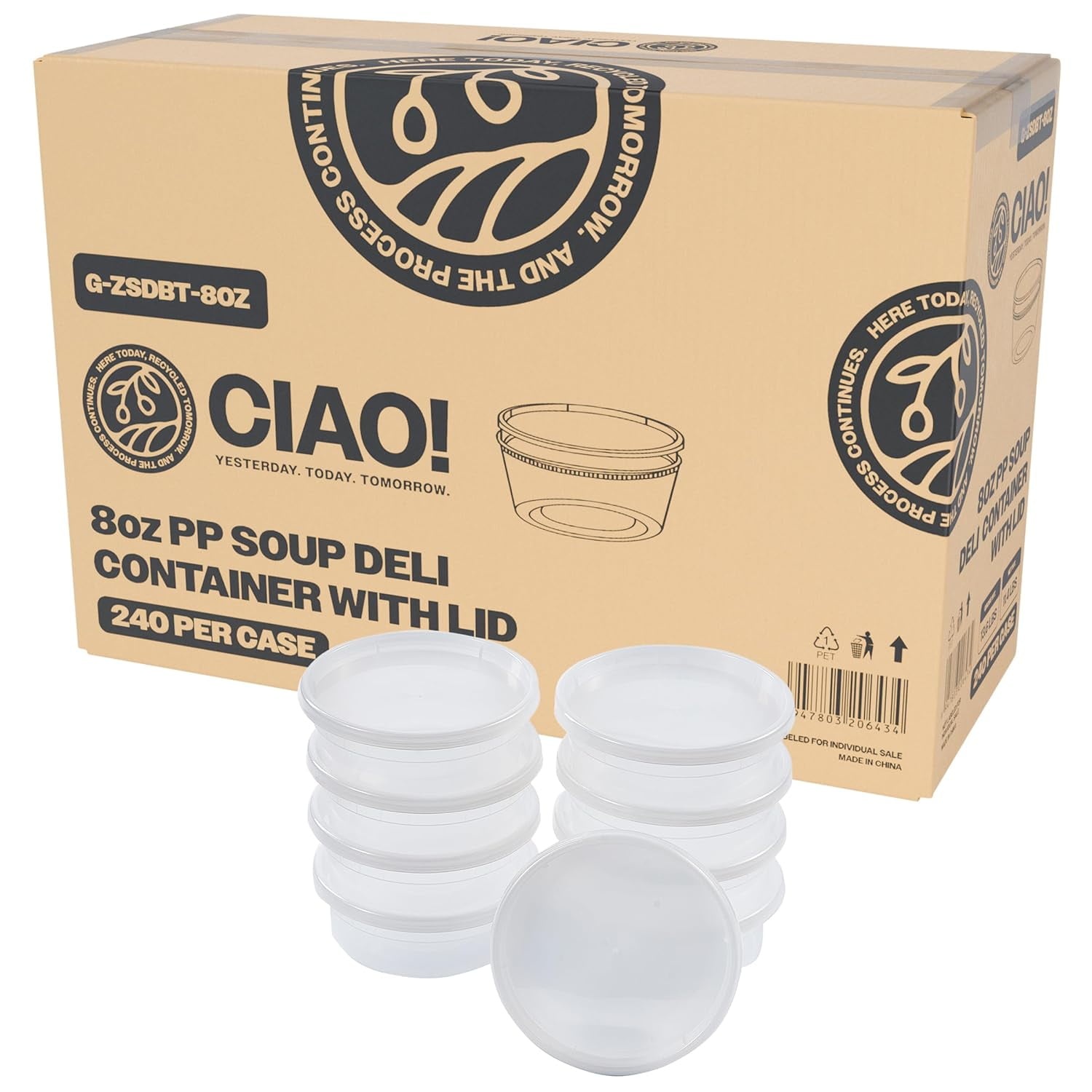 8OZ PP Injection Molded Soup-Deli Container with LLDPE Lid ...