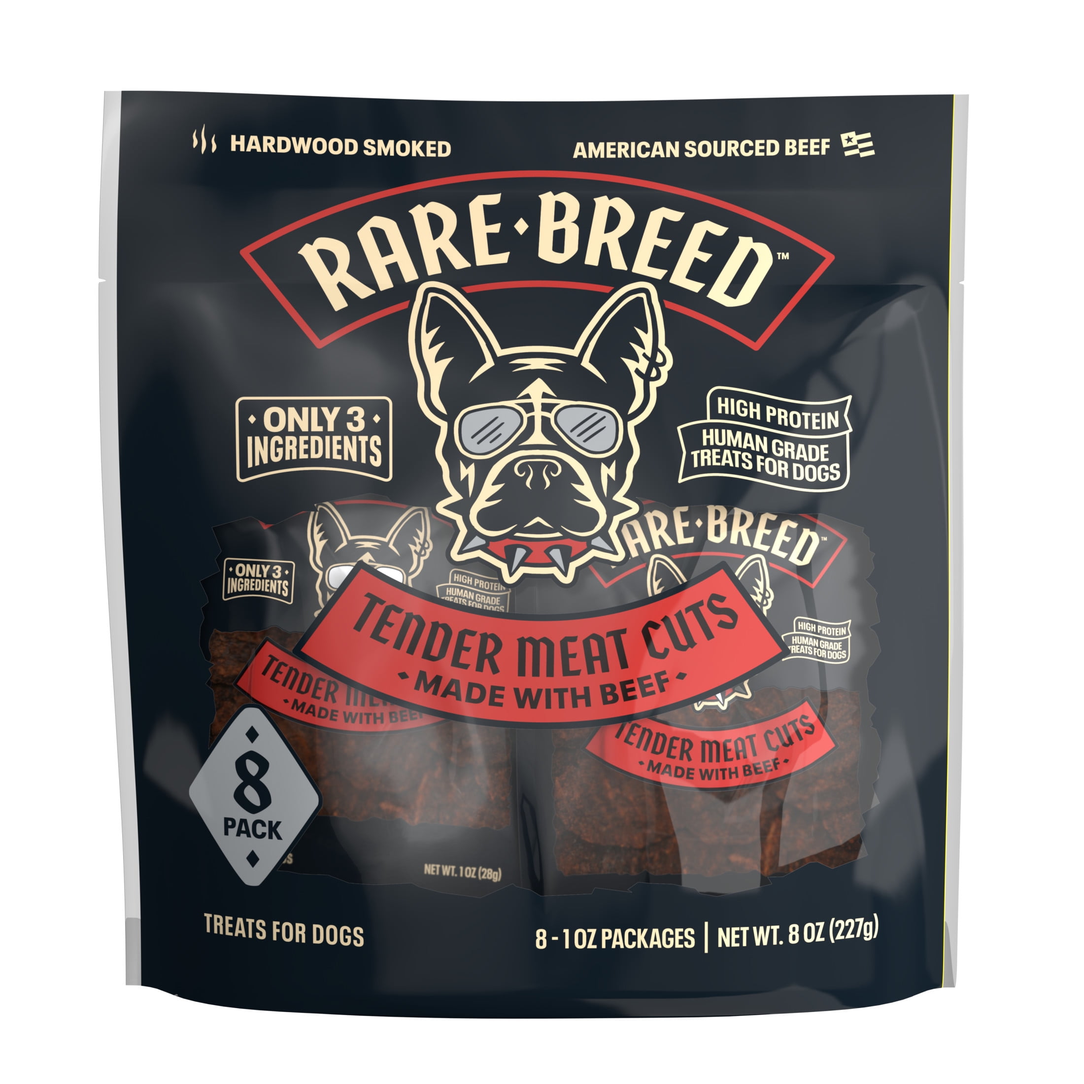 Rare Breed Dog Treats, Tender Meat Cuts Made with Beef, 3 Ingredients ...