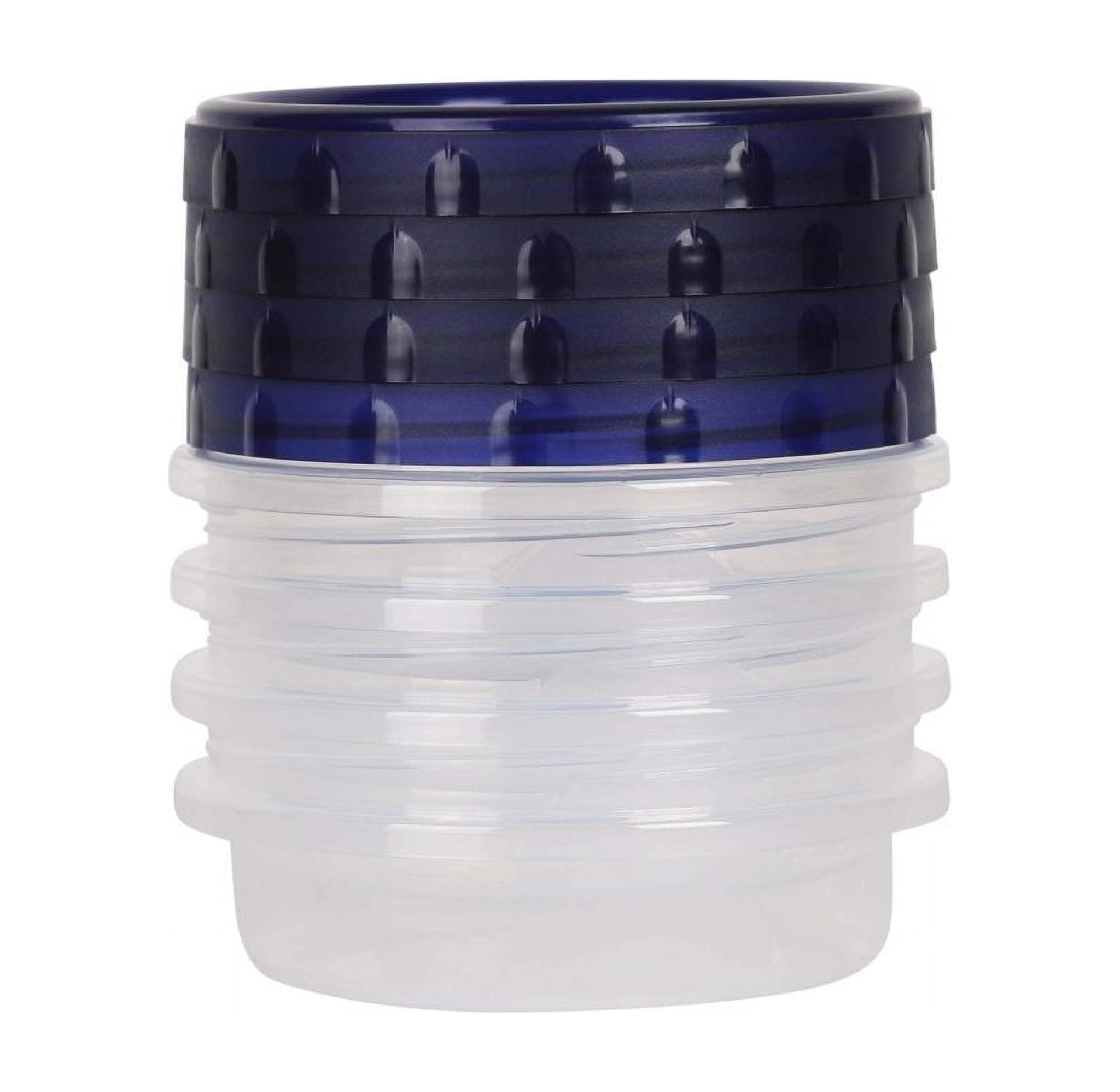 [8Oz - Blue - 8 Pk] Twist Top Food Storage Containers Leak-Proof ...