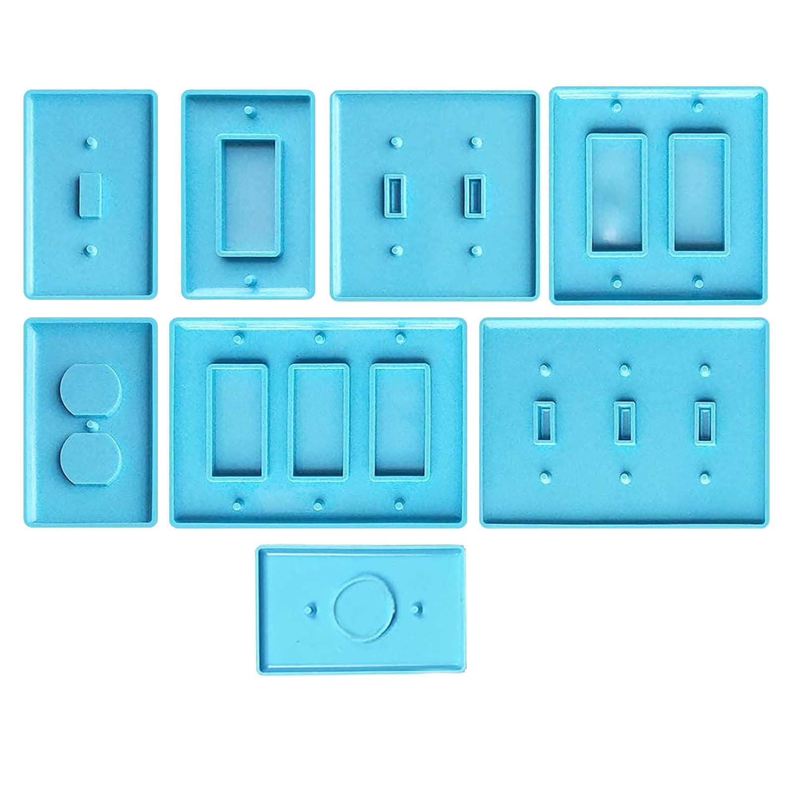8PACK Switch Socket Cover EC36 Resin Molds,Switch Socket Panel Plaster ...
