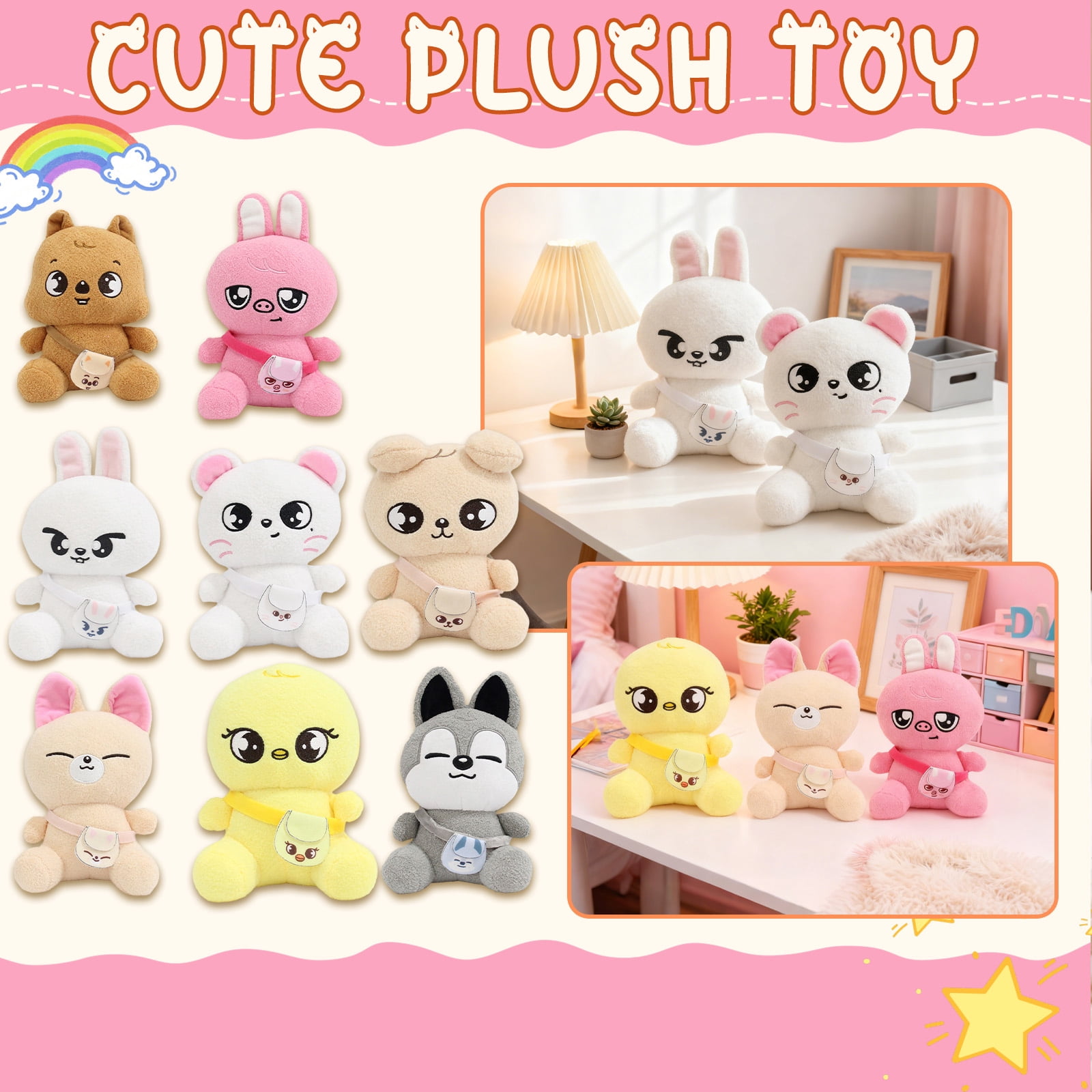 8PC Stray K1ds Skzoo Plush Doll Toys, 9.84INCH Skzoo Fel1x Cartoon ...