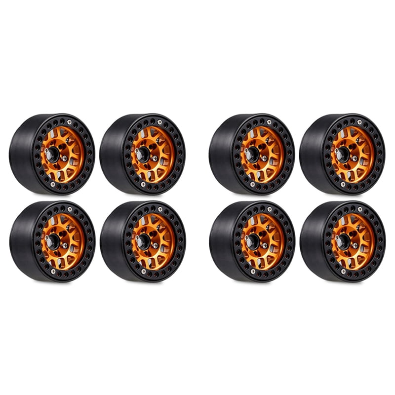 8PCS 1.9 Metal Beadlock Wheel Hub Rim for 1/10 RC Crawler SCX10 90046 ...