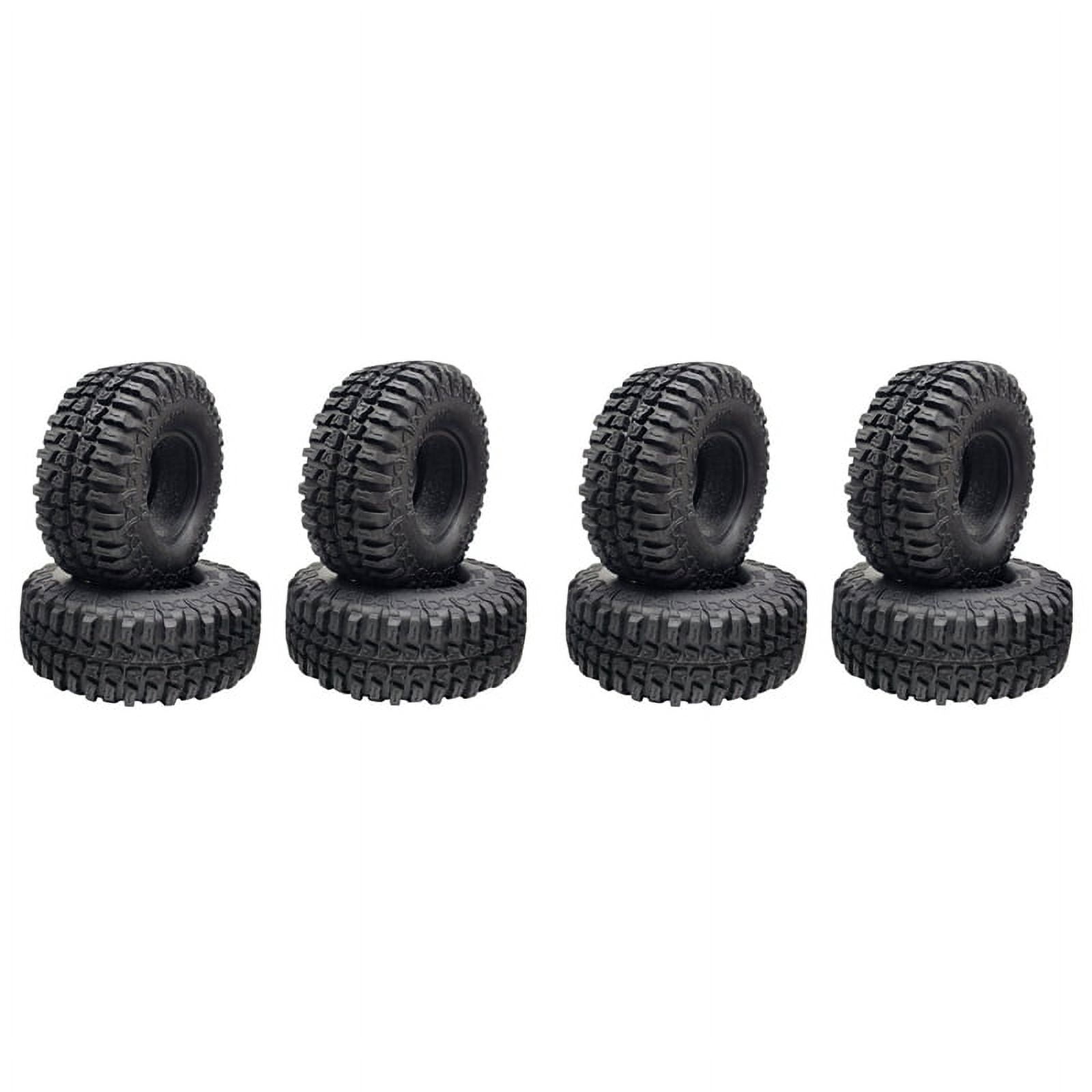 8PCS 100MM 1.9 Rubber Tires Tyres Wheel for 1/10 RC Crawler Car Axial ...