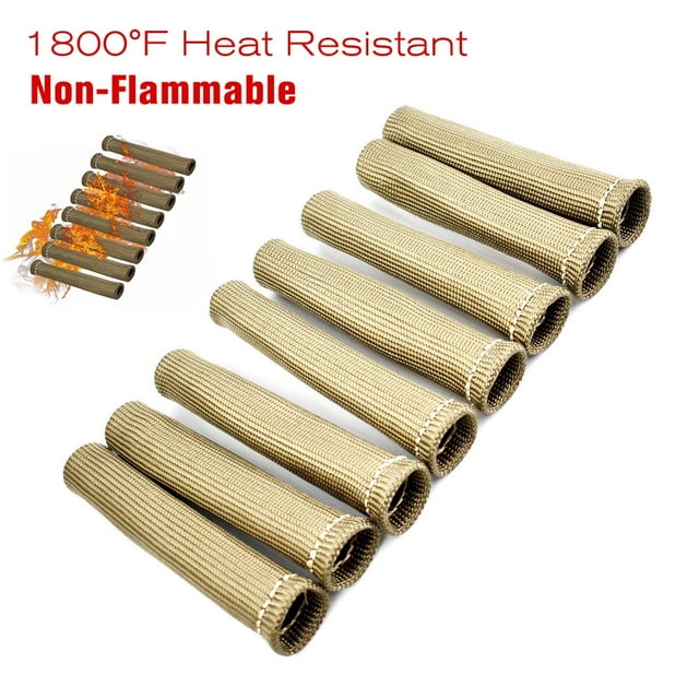 8PCS 1800° Spark Plug Wire Boots Heat Shield Protector Sleeve SBC BBC ...