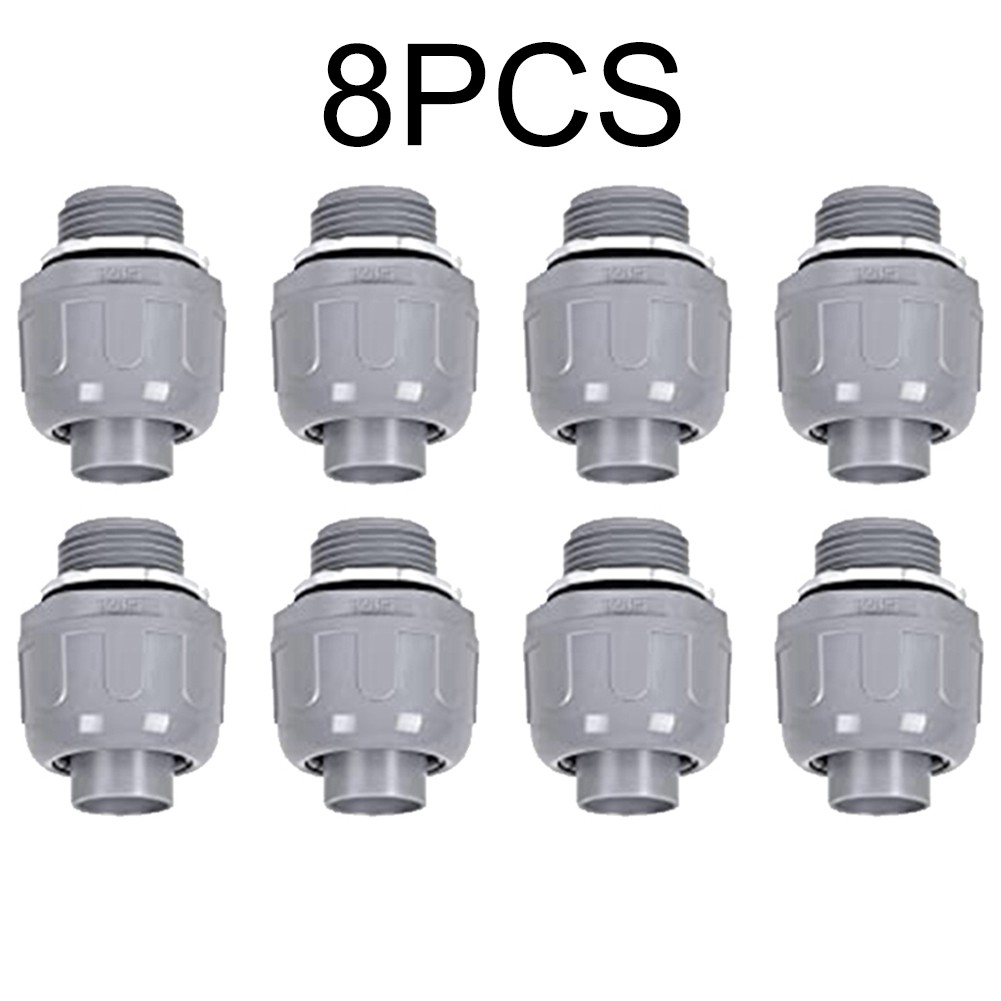 8PCS /2in Connector Non-Metallic Electrical Conduit Fitting PVC Conduit ...