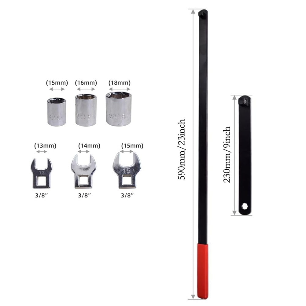 8PCS 3/8inch Square Drive Serpentine Belt Adjust Tightener Wrench Tool ...