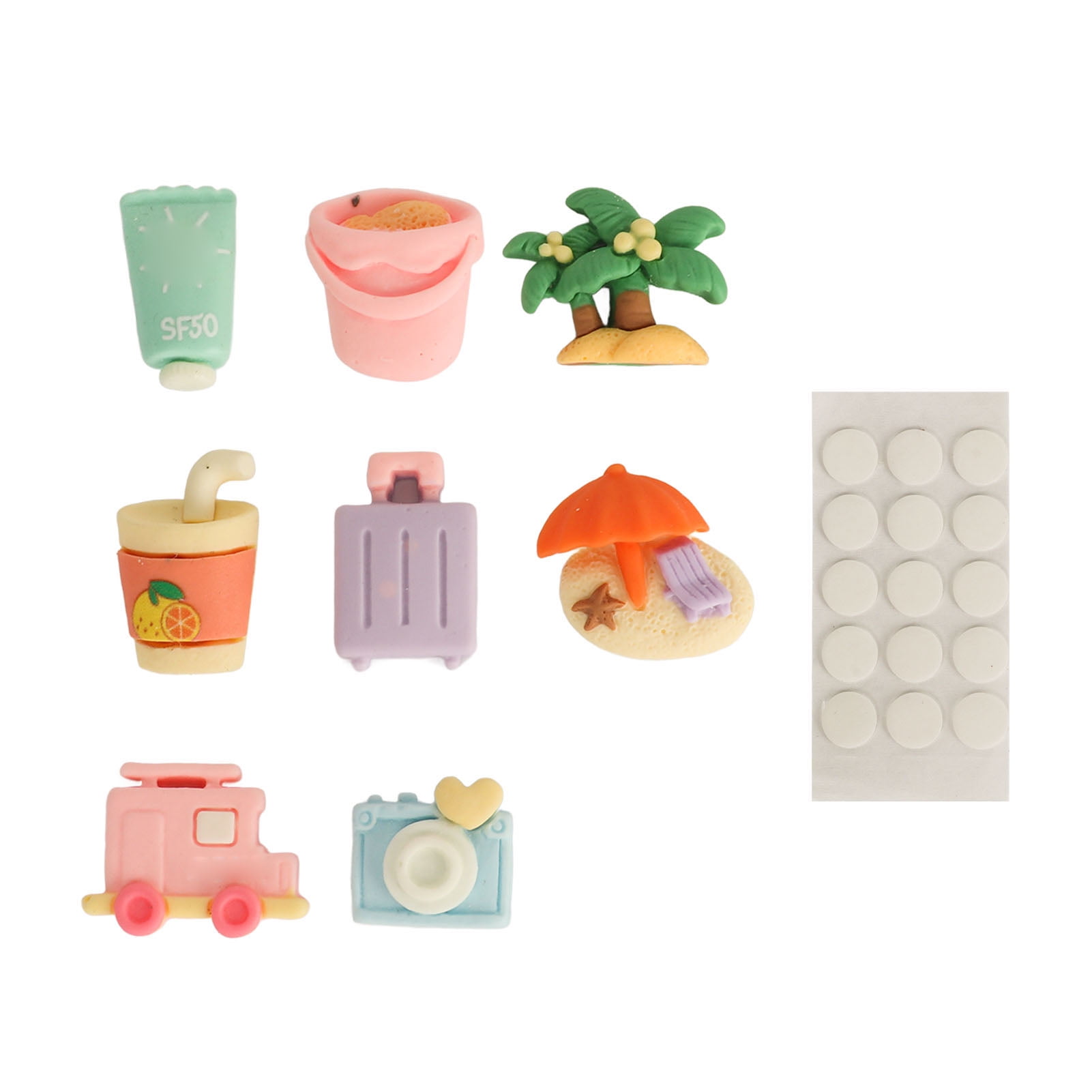 8PCS 3D Cute Stickers Resin Cartoon Cute Craft Stickers for DIY ...