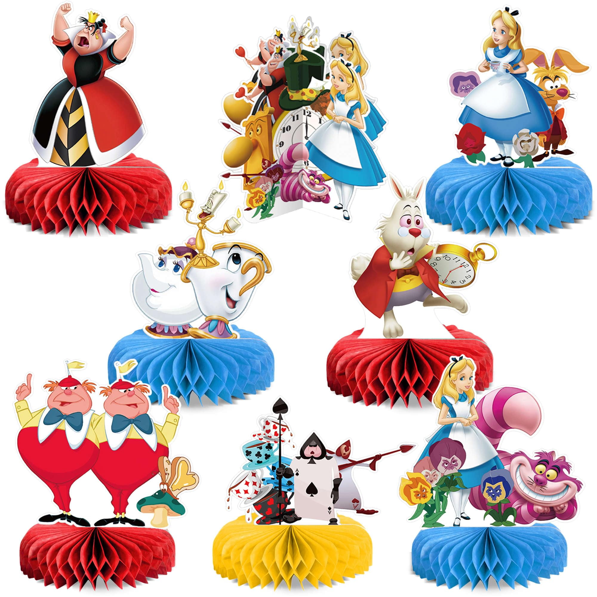 8PCS Adventures Themed Movie Honeycomb Centerpieces Table Cake Topper ...