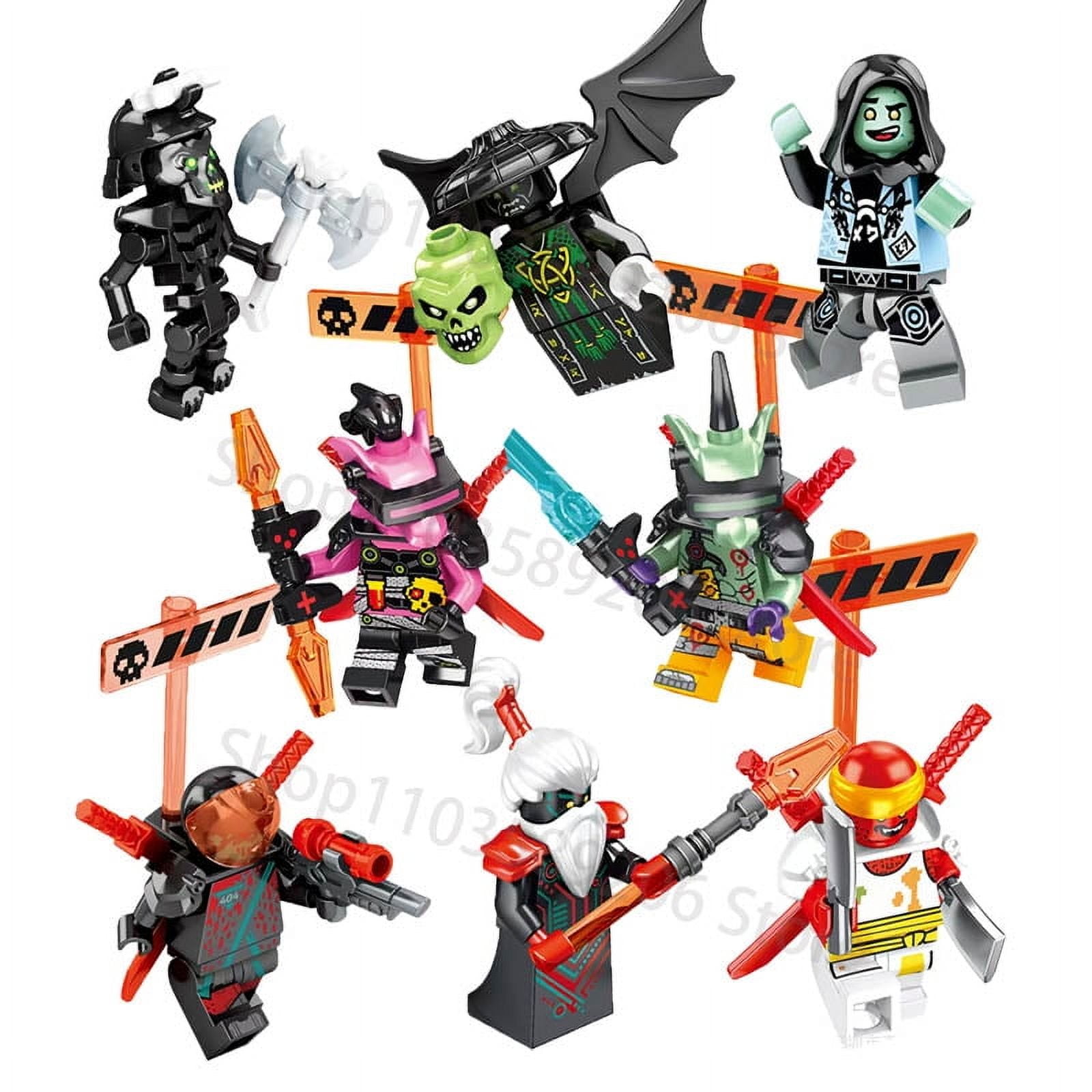 8PCS Anime Cartoon TV Bricks Zane Ghost Pirates Lloyd Garmadon Mini ...