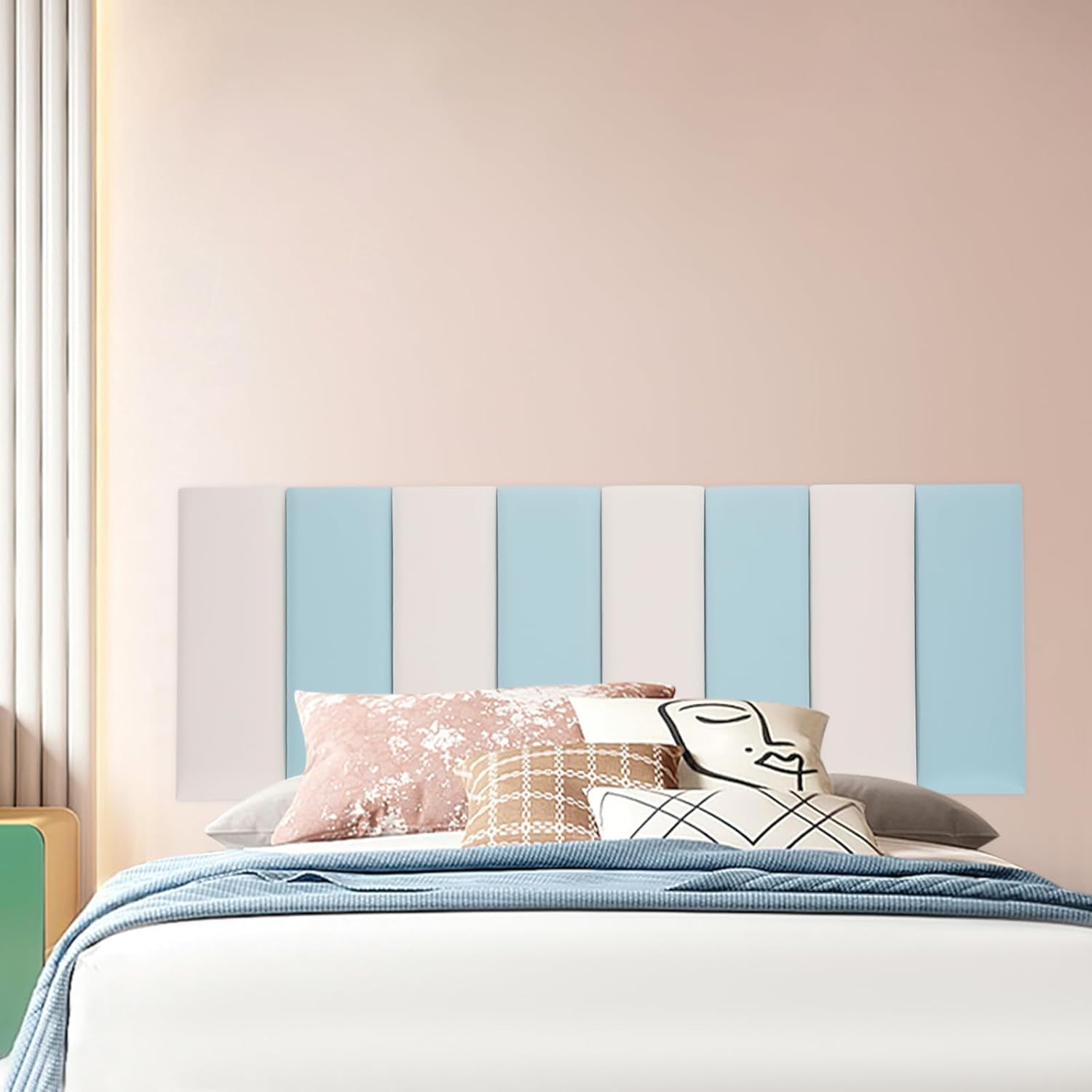 8PCS Anti-Collision Wall Padding 3D Peel and Stick Upholstered Wall ...