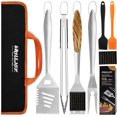 8PCS BBQ Grill Tools Set with Extra Thick Stainless Steel Spatula, Fork ...