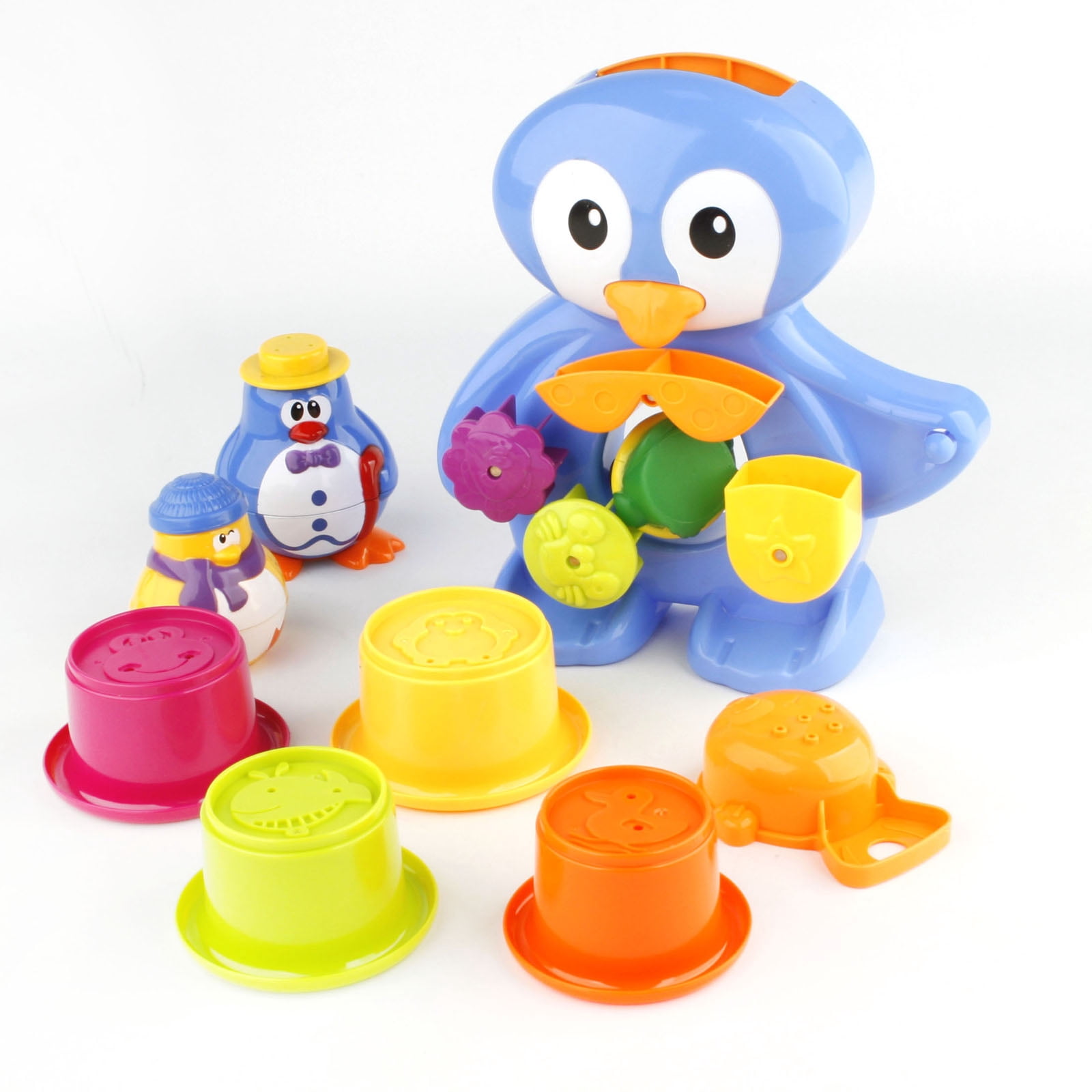 8PCS Baby Bath Toys Stacking Cup Set for Kids Bathtub Squirting Toys ...
