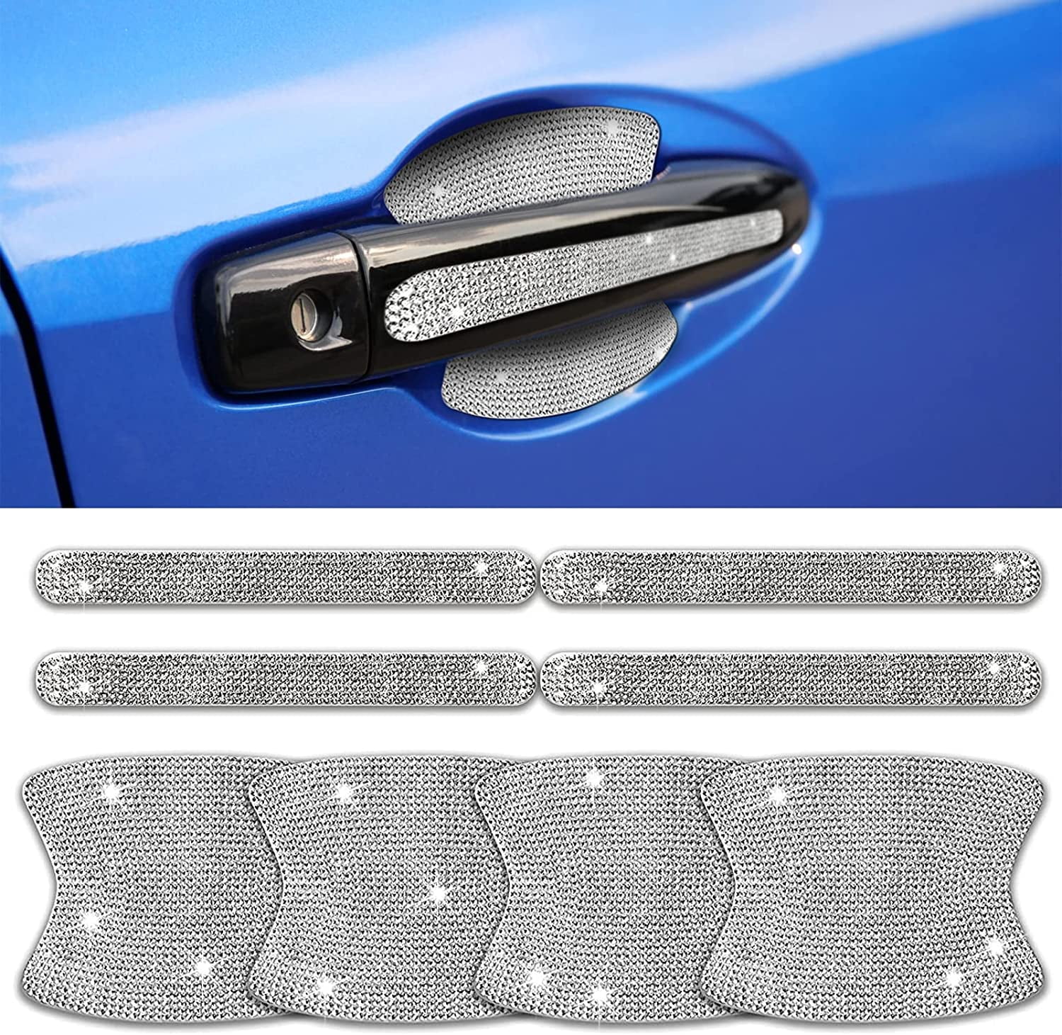 8PCS Bling Car Accessories Crystal Glitter Door Handle Protector ...