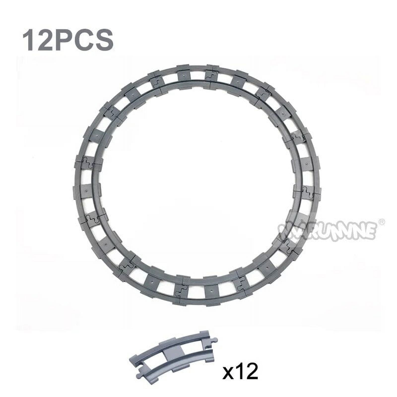 8PCS Block Train Straight Curved Track Crossover Parts Railway Switch ...