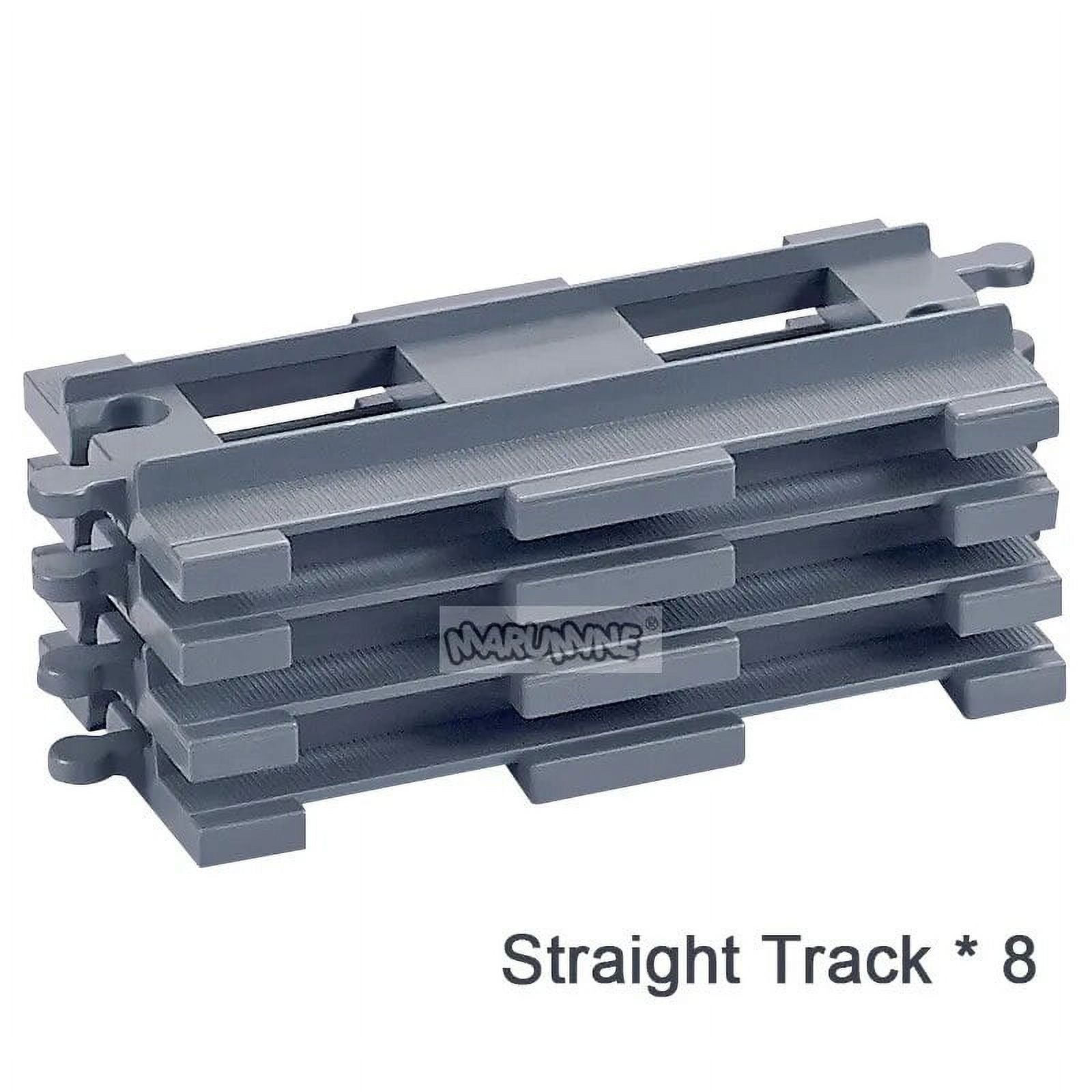 8PCS Block Train Straight Curved Track Crossover Parts Railway Switch ...