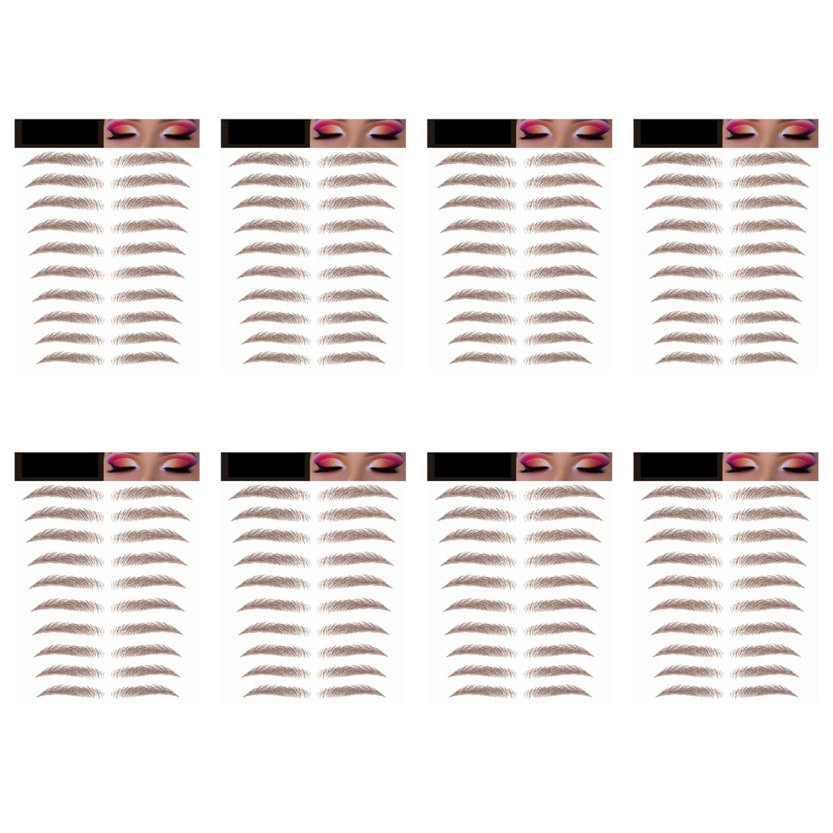 8PCS Brow Tattoo Stickers Tattoo Eyebrow Peel Off Temporary Tint ...