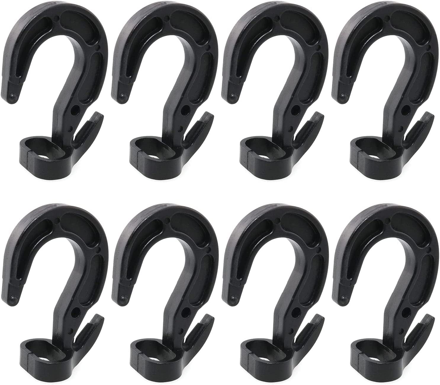 8PCS Bungee Shock Cord Hook Rope Terminal Ends Tabbed S Open Hooks ...