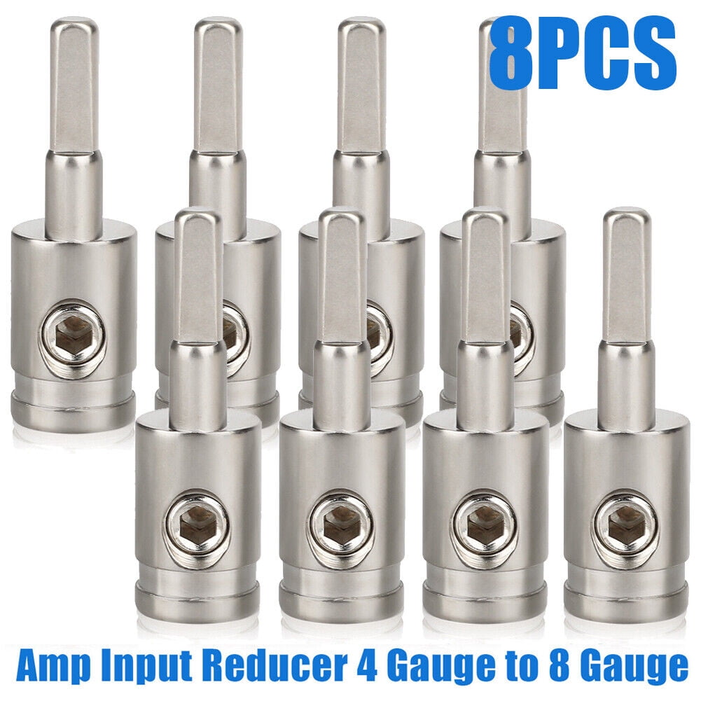 8PCS Car Audio Amp Input Reducer 4 Gauge to 8 Gauge Wire Reducer Power ...