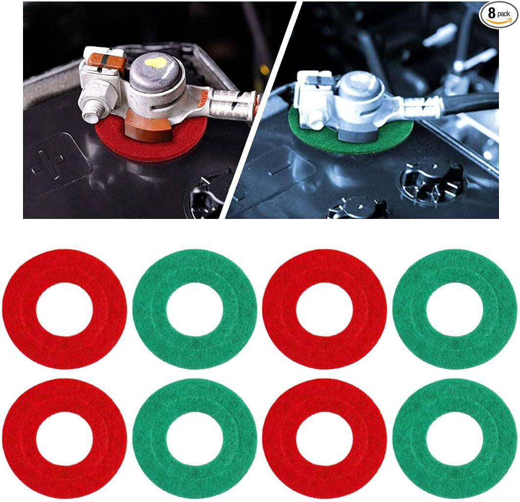 8PCS Car Battery Terminal Anti Corrosion Washers, Fiber Shim Battery ...
