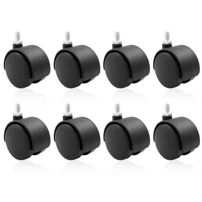 8PCS Caster Wheels,M8 Threaded Stem Caster Wheels,Heavy Duty Castor ...