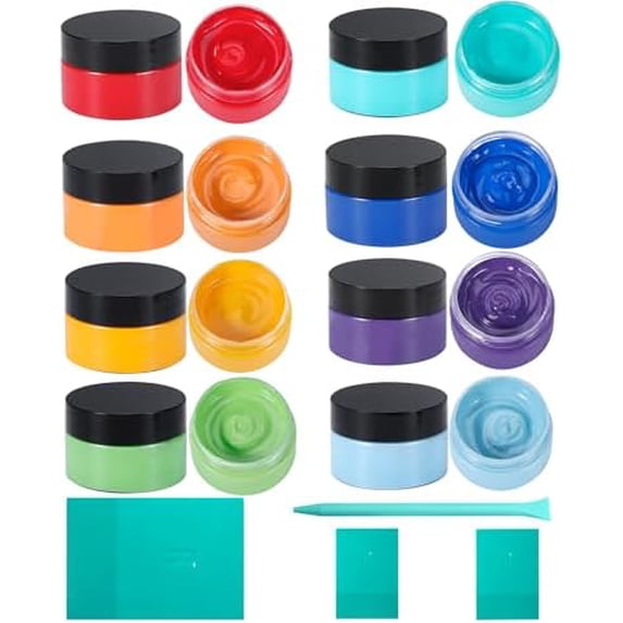 8PCS Chalk Paste Kit with 3 Chalk Paste Squeegees, 8 Colors Screen ...