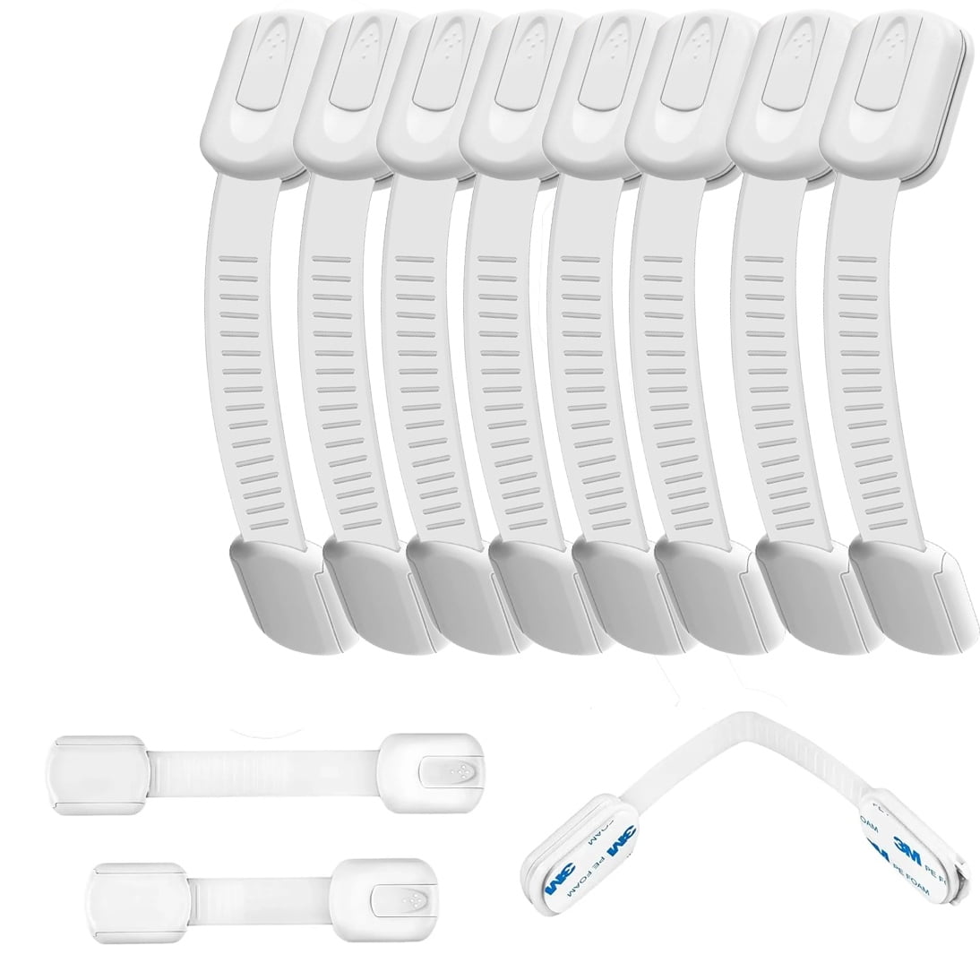 8PCS Child Safety Strap Cabinet Locks Baby Proofing Latches Baby Locks ...