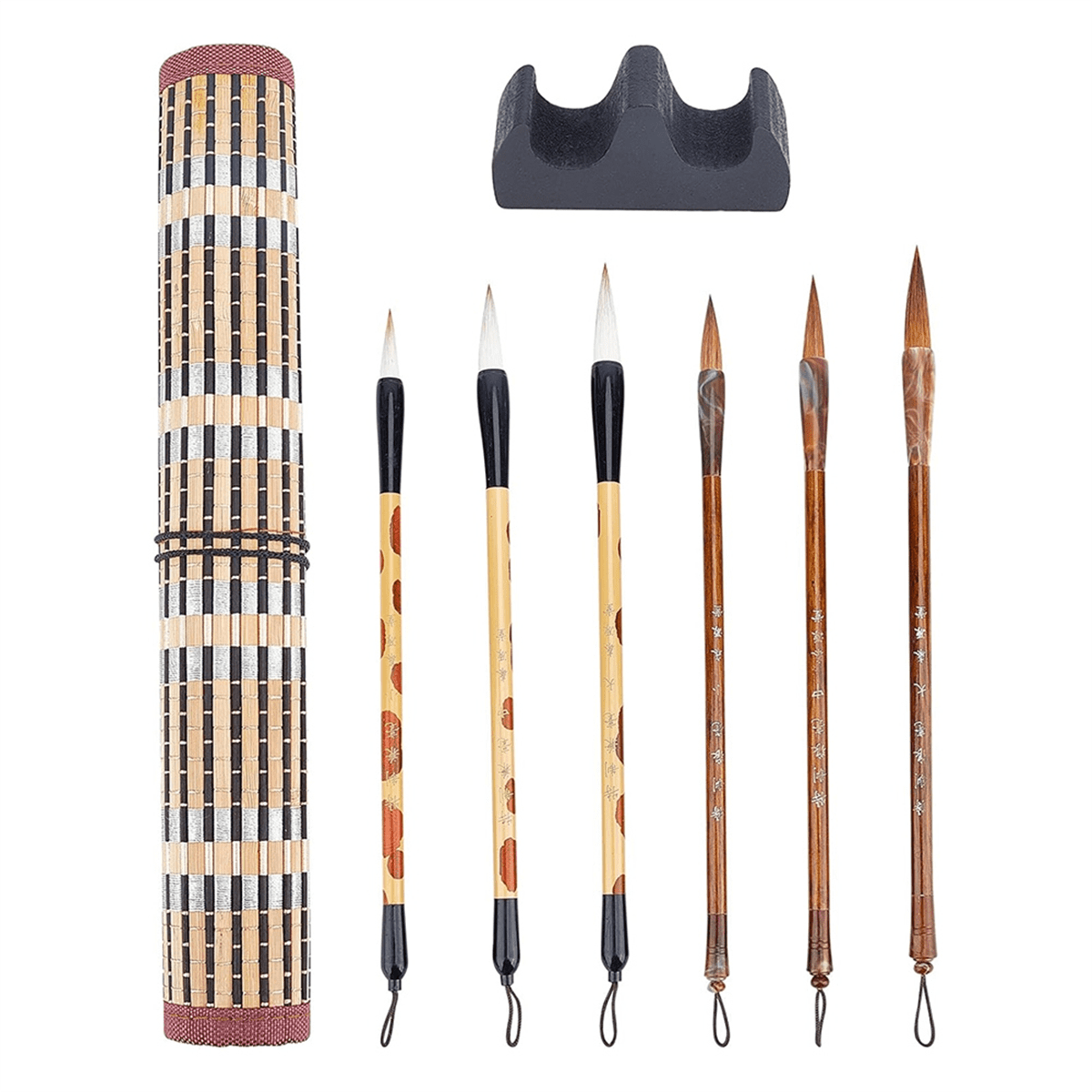 8PCS Chinese Calligraphy Brushes Watercolor Brushes Painting Writing ...