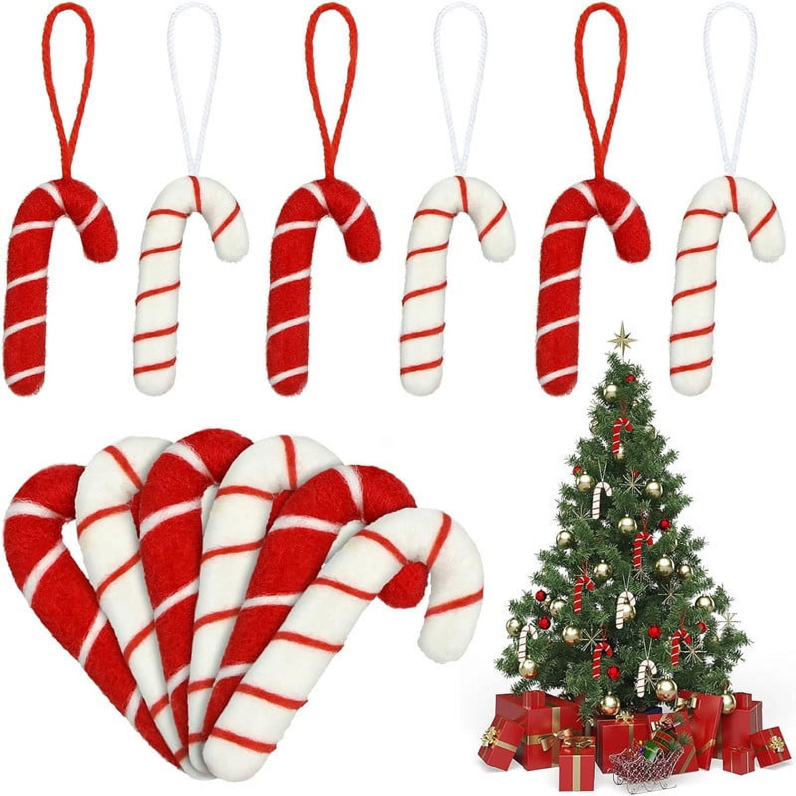 8PCS Christmas Candy Cane Ornaments Mini Candy Cane Christmas Hanging ...