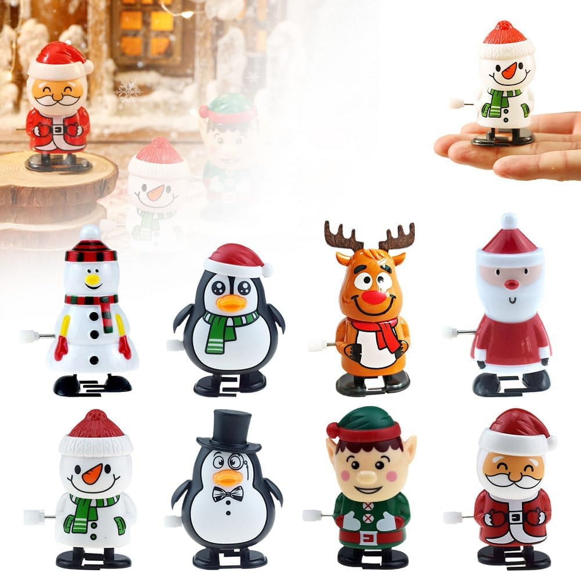 8PCS Christmas Wind Up Toys, Funny Jumping & Walking Clockwork Toys for ...