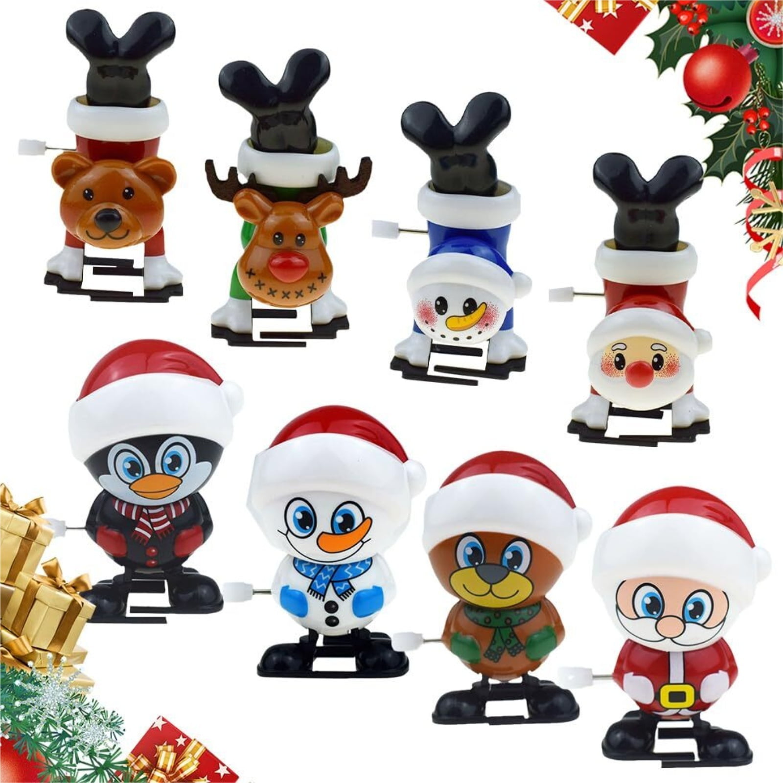 8PCS Christmas Wind Up Toys, Fun Walking Party Favors, Stocking ...
